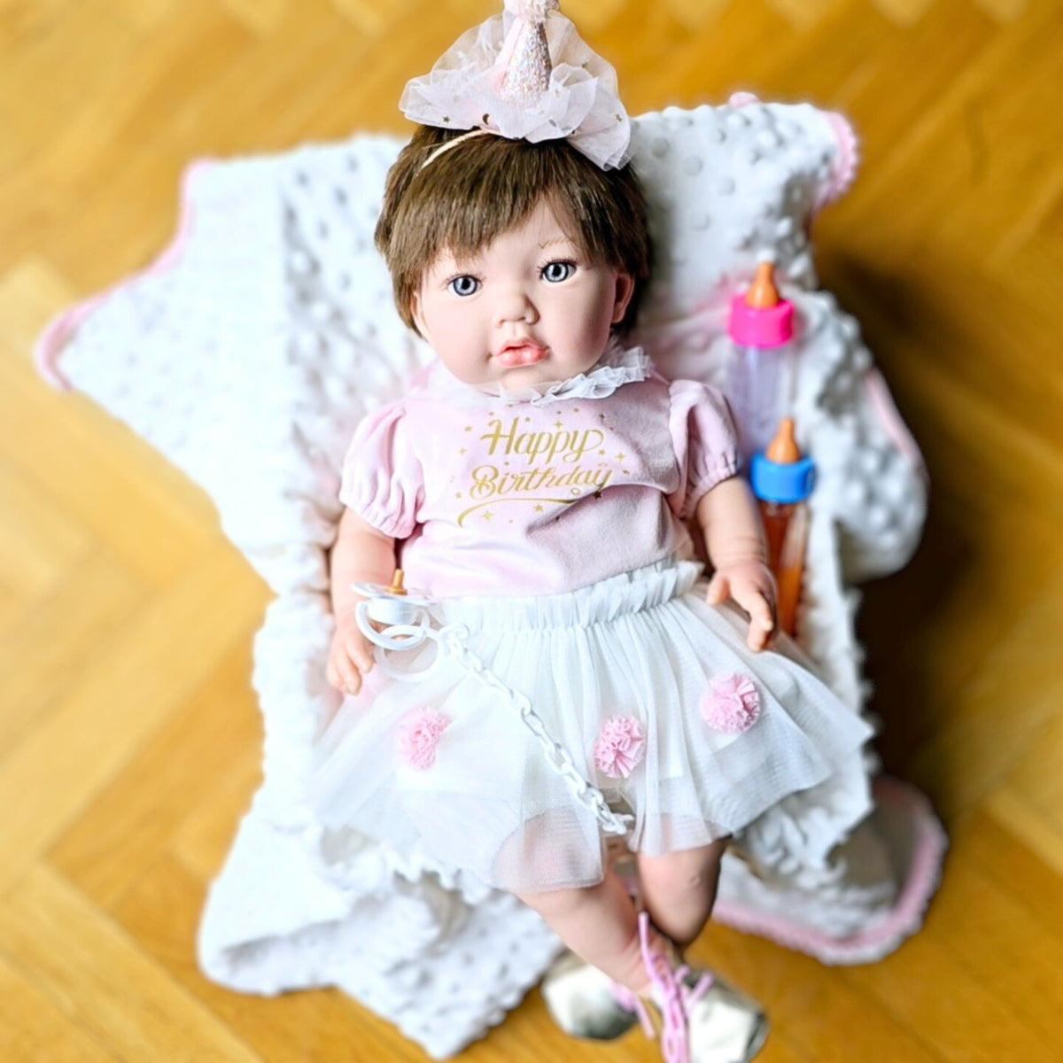Bebe Reborn Muñeca Reborn Hanna - 48cm y 2kg - Vinilo Blando, Cuerpo T ...